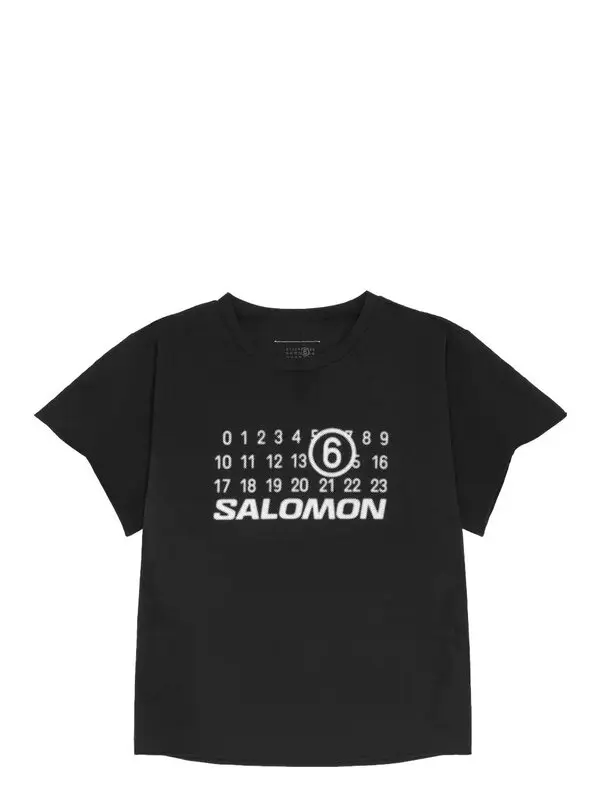 MM6 MAISON MARGIELA X SALOMON Logo-print T-shirt - Black