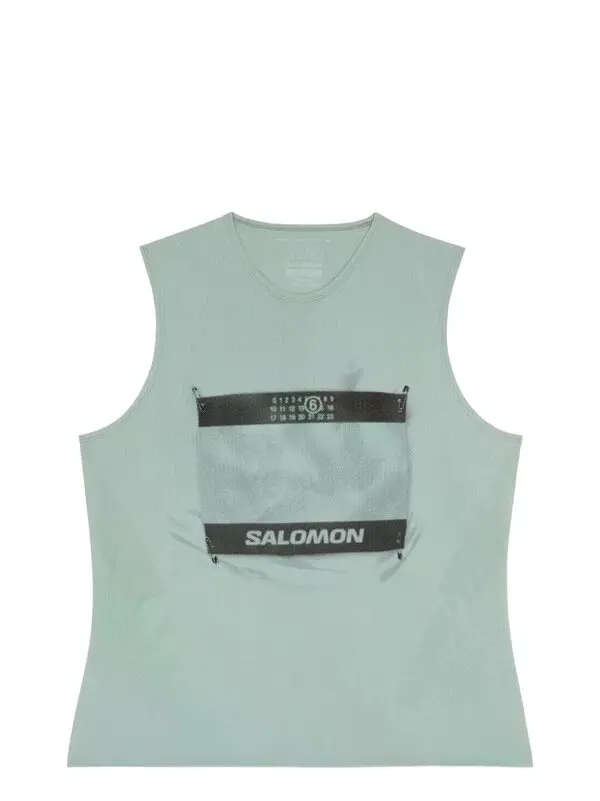 MM6 MAISON MARGIELA X SALOMON Logo-print Tank Top - Green