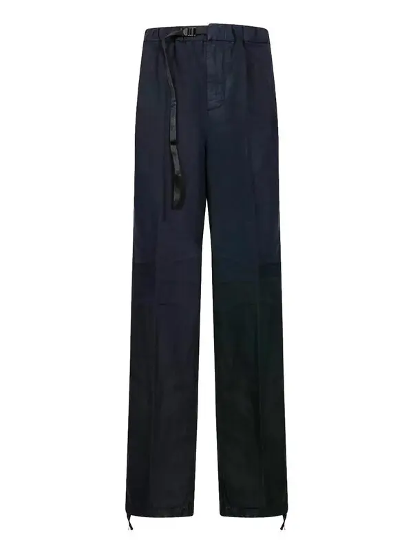 WHITE SAND Belted Trousers - Blue
