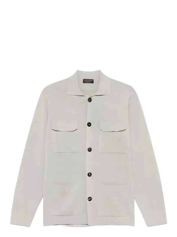 DELL'OGLIO Cotton Shirt Jacket - Grey