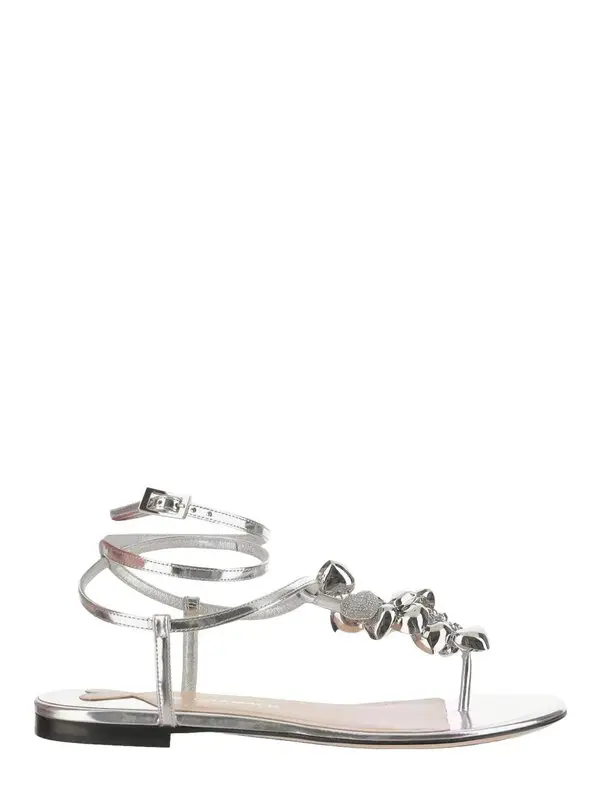Mach & Mach Crystal-embellished Sandals - Silver