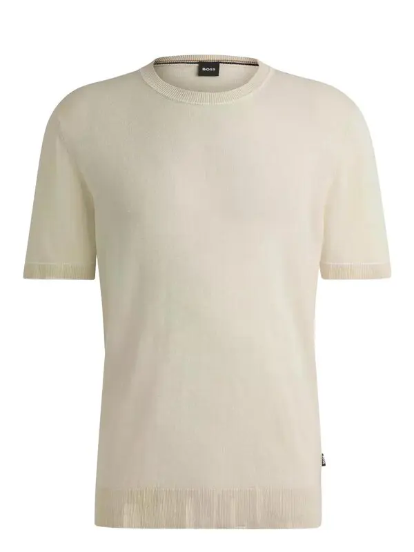 BOSS Knitted T-shirt - Neutrals