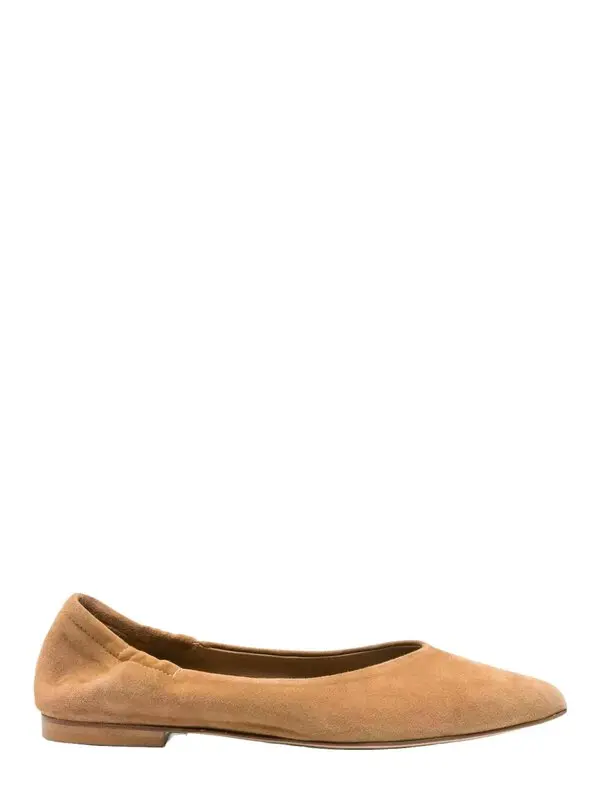 ANNA F. Suede Ballet Flats - Brown