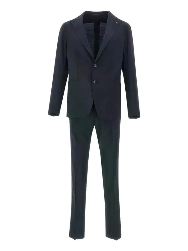 Tagliatore Brooch-detail Suit - Blue