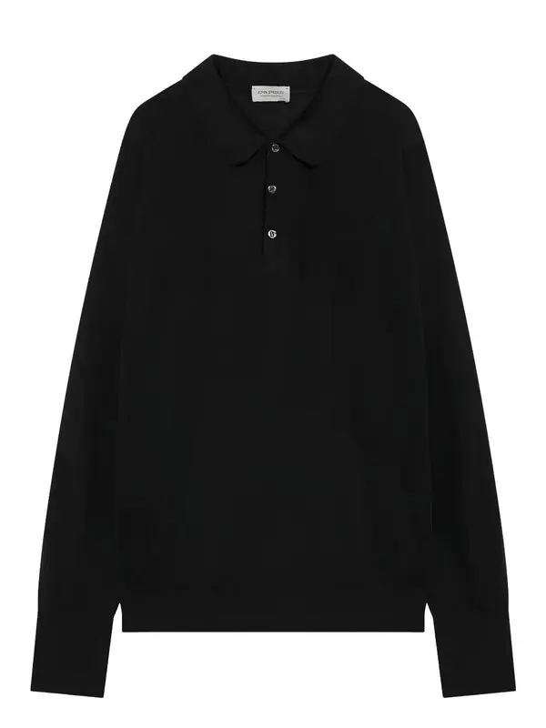 John Smedley Finchley Polo Shirt - Black