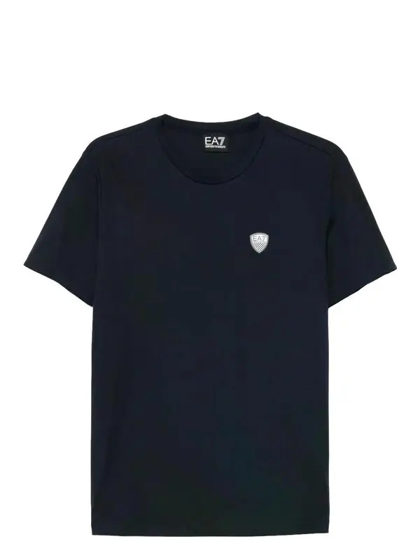 Emporio Armani Logo-patch T-shirt - Blue
