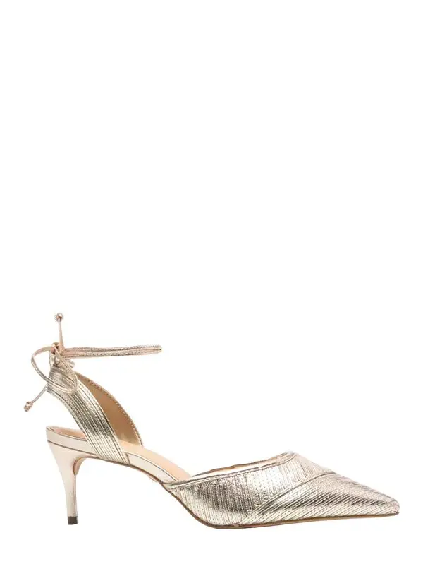ANDREA CARRANO 60mm Leather Pumps - Gold