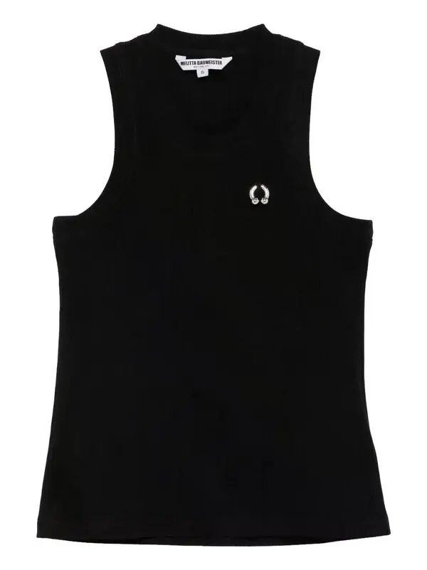 MELITTA BAUMEISTER Pierced Tank Top - Black