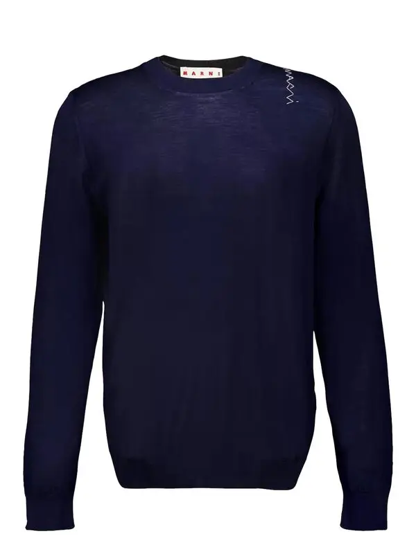 Marni Embroidered Sweater - Blue