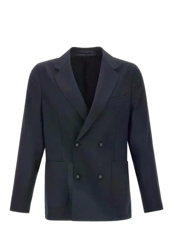 Officine Générale Leon Double-breasted Blazer - Blue