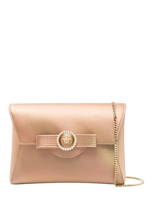 Versace Crystal Ribbon Clutch - Brown