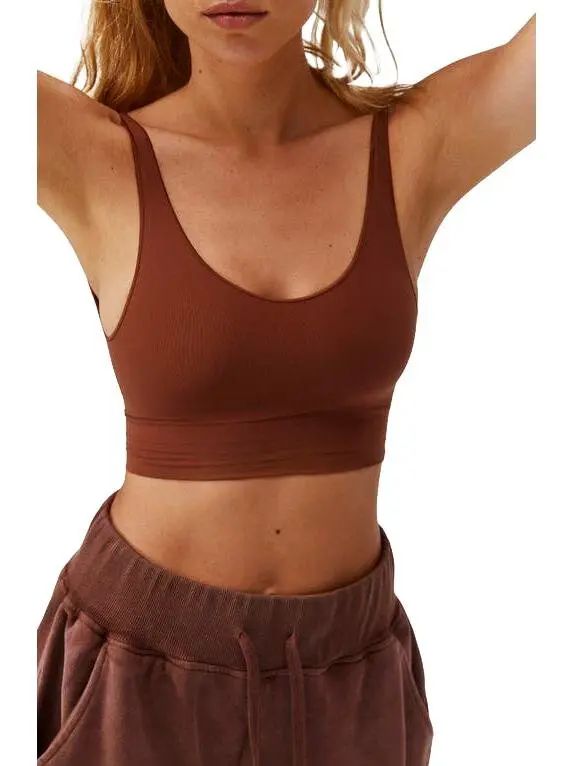 NOODY Noodyskin Seamless Body Smooth Scoop Neck Top - Brown