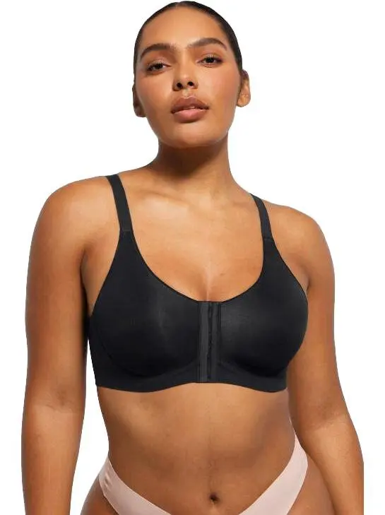 SHAPELLX Wireless Front-hook Back Smooth Bra - Classic Black