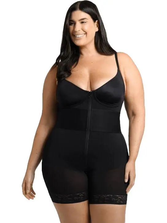 SHAPELLX Airslim Elasticfuse Waistband Shaping Bodysuit - Black