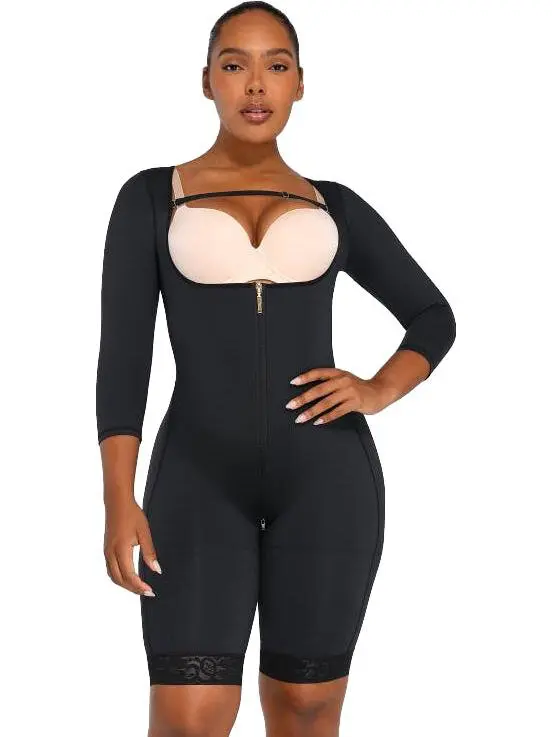 SHAPELLX Airslim Open Bust Butt-lifting Bodysuit - Elegant Black
