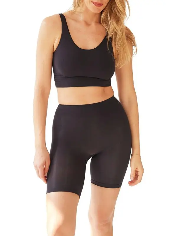 NOODY Seamless Sculpt Mid Shorts - Black