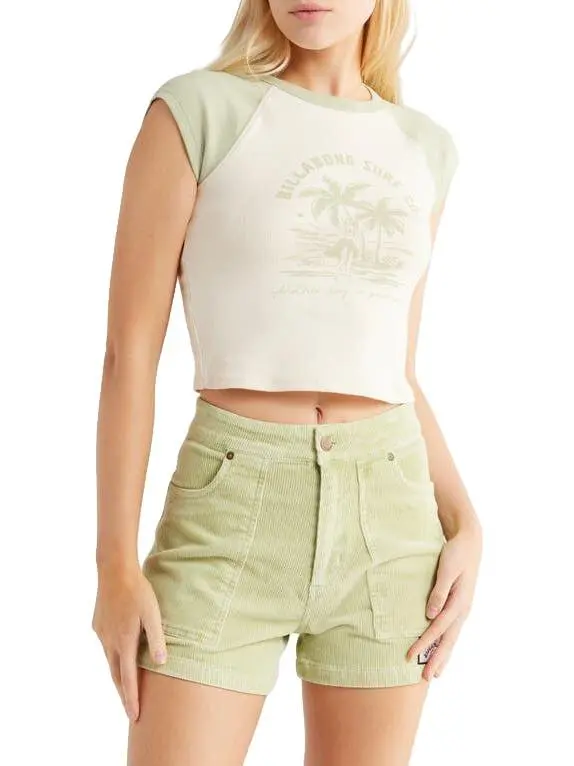 BILLABONG Paradise Colorblock Graphic T-shirt - Pistachio