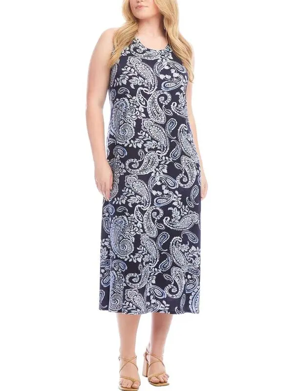 Karen Kane Sleeveless Jersey Midi Dress - Paisley