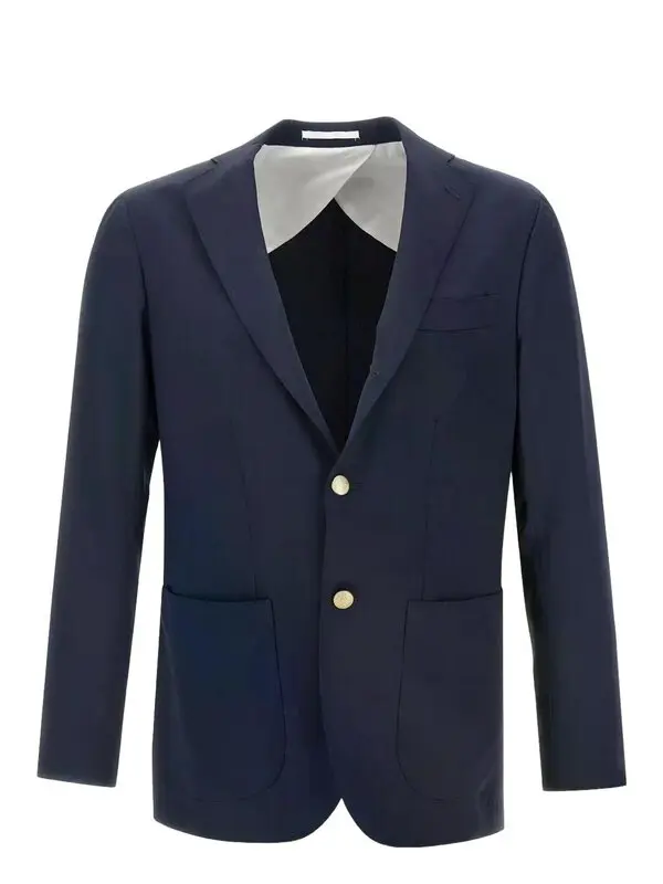 BARBA NAPOLI Wool Blazer - Blue