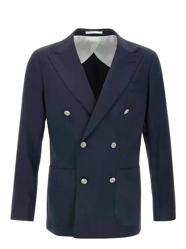 BARBA NAPOLI Wool Blazer - Blue