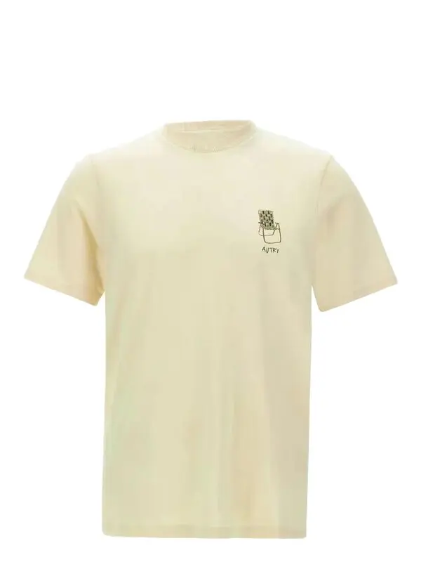 AUTRY Logo-print T-shirt - Neutrals