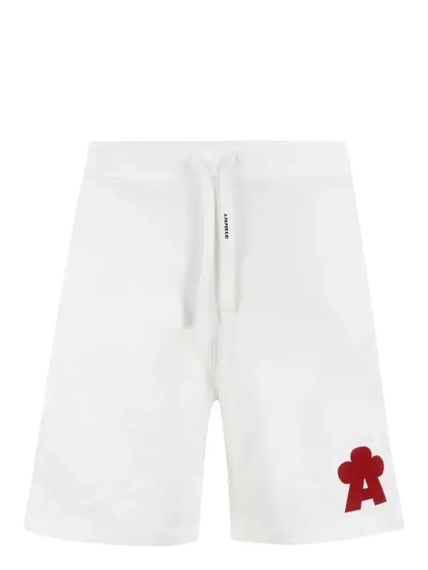 A PAPER KID Logo-print Shorts - White