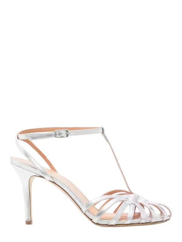 THE SELLER 80mm Leather Sandals - Silver