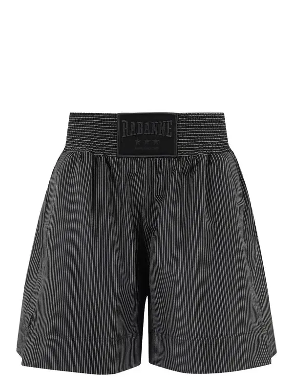 Rabanne Wool Thigh-length Shorts - Black