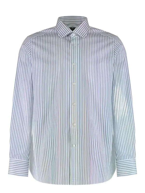 Zegna Striped Shirt - Blue