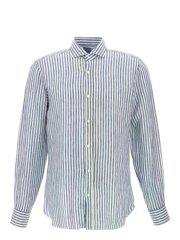 BARBA NAPOLI Striped Shirt - Blue