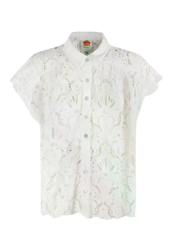 Farm Rio Seashell Shirt - White