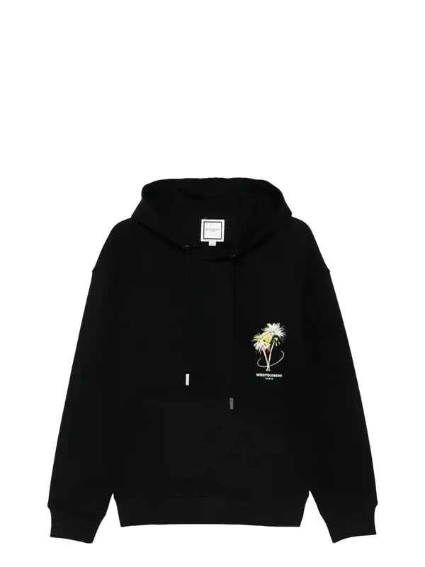 WOOYOUNGMI Printed Hoodie - Black