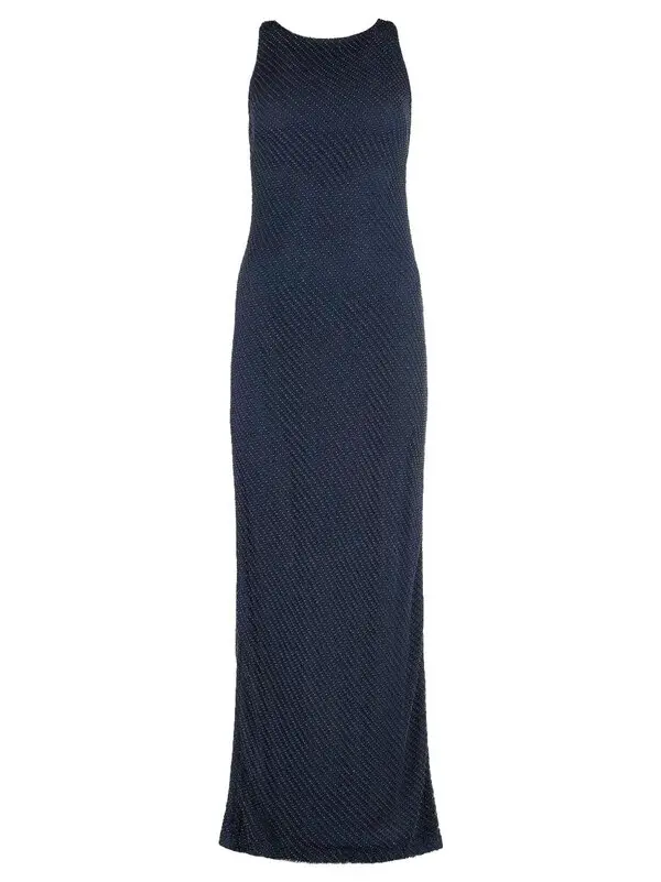 Ralph Lauren Beaded Maxi Dress - Blue