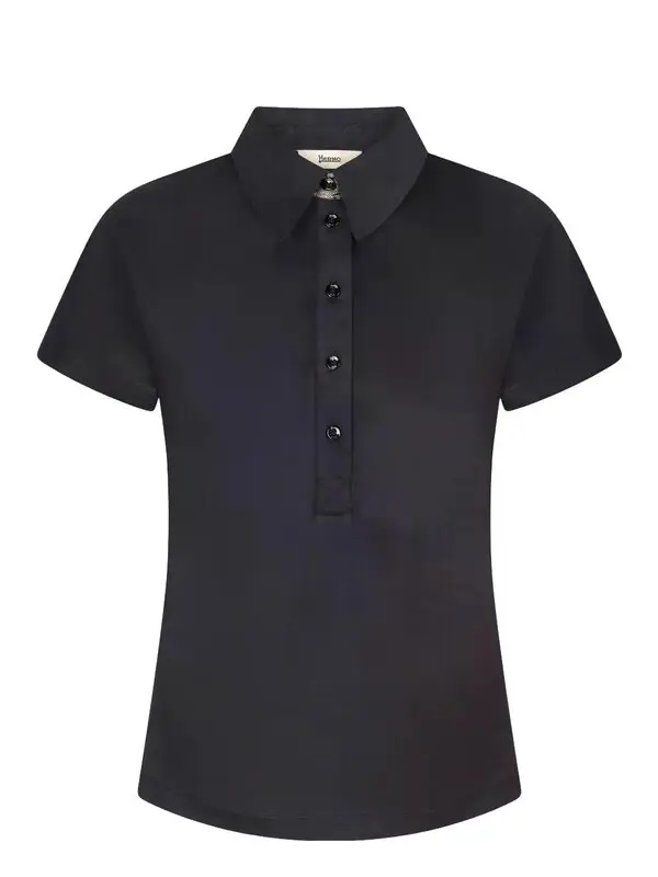 Herno Short Sleeve Polo Top - Blue