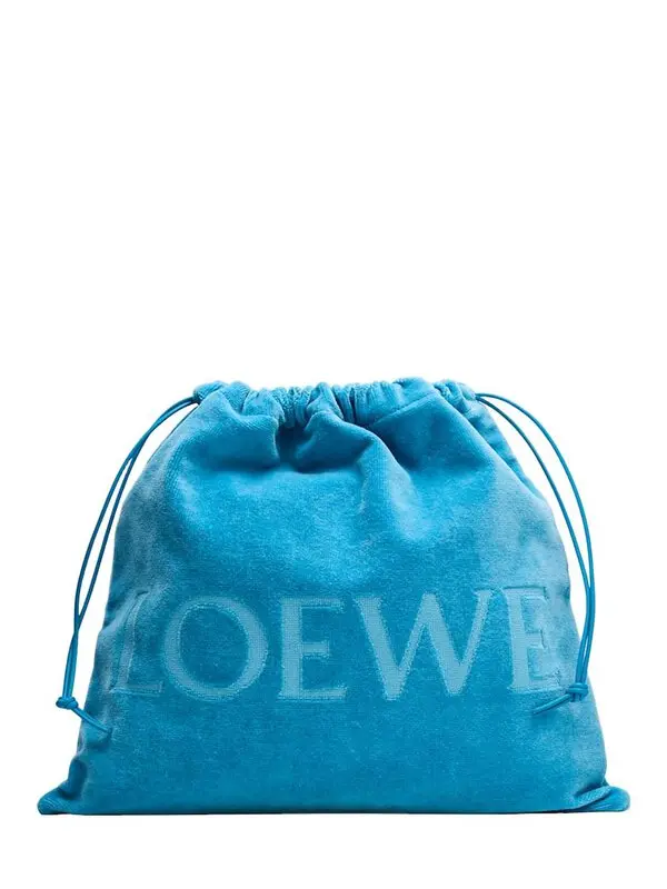 Loewe X Paula's Ibiza Medium Drawstring Pouch Bag - Light Blue