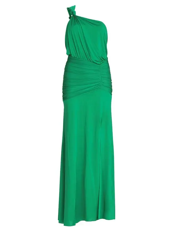 Silvia Tcherassi Antara One-shoulder Maxi Dress - Green