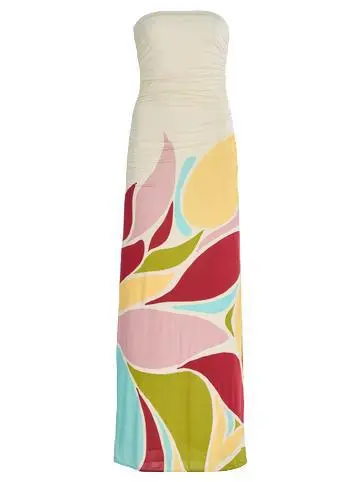 CALA DE LA CRUZ Riviera Daphne Strapless Maxi Dress - Multi