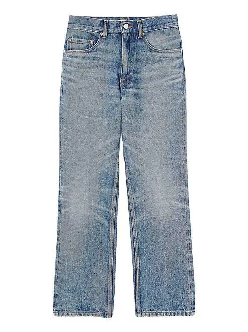 Sandro Straight-leg Cropped Jeans - Bleus