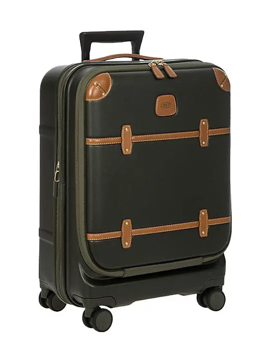 BRICS Bellagio Front-pocket Cabin 4-wheel Suitcase 55cm - Olive