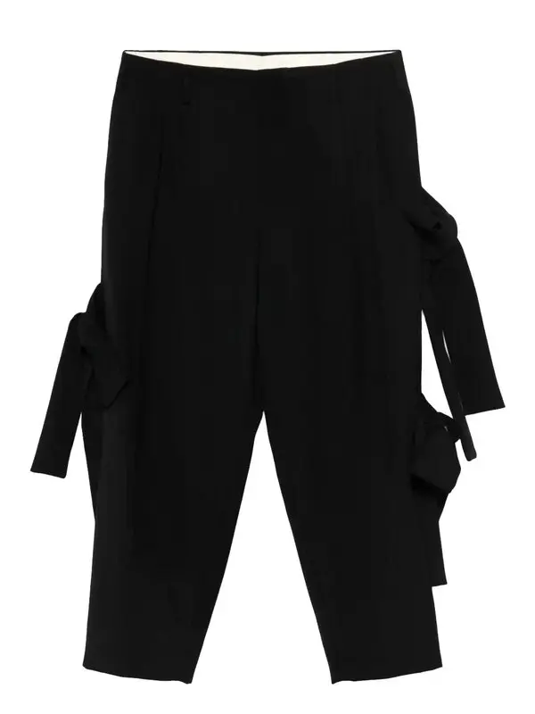 Comme Des Garçons Knot-detail Trousers - Black