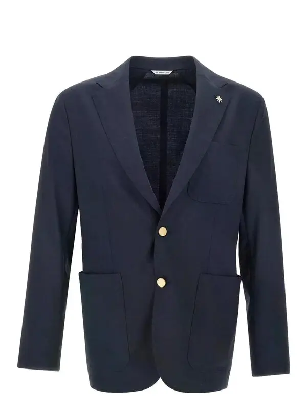 MANUEL RITZ Wool Blazer - Blue