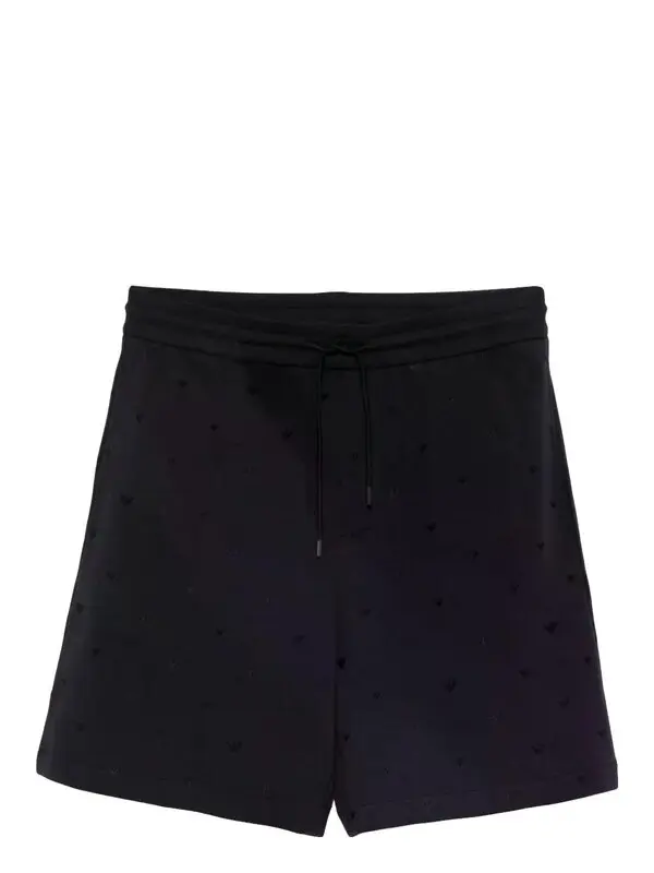 Emporio Armani Logo-jacquard Shorts - Blue