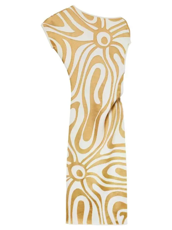 Emilio Pucci Draped Midi Dress - Gold