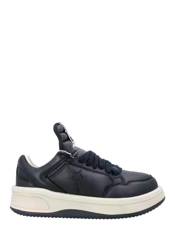 Rick Owens Leather Sneakers - Black