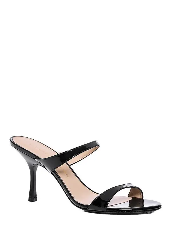 STUART WEITZMAN Nudist 85 Slide Stiletto Sandals - Black