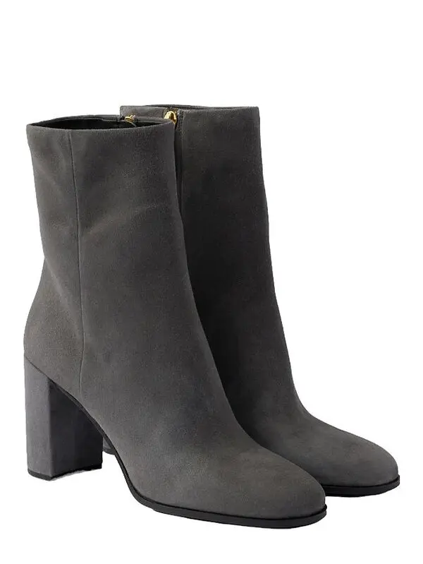 Prada Suede Booties - Grey