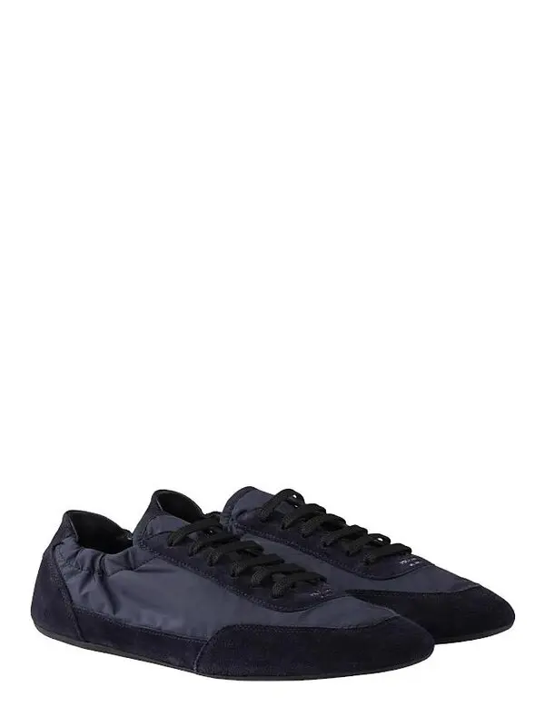 Prada Collapse Re-nylon And Suede Sneakers - Blue