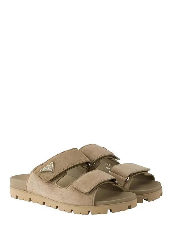 Prada Suede Band Sandals - Neutral