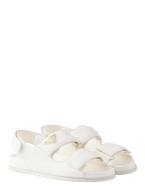 Prada Nappa Leather Sandals - Ivory