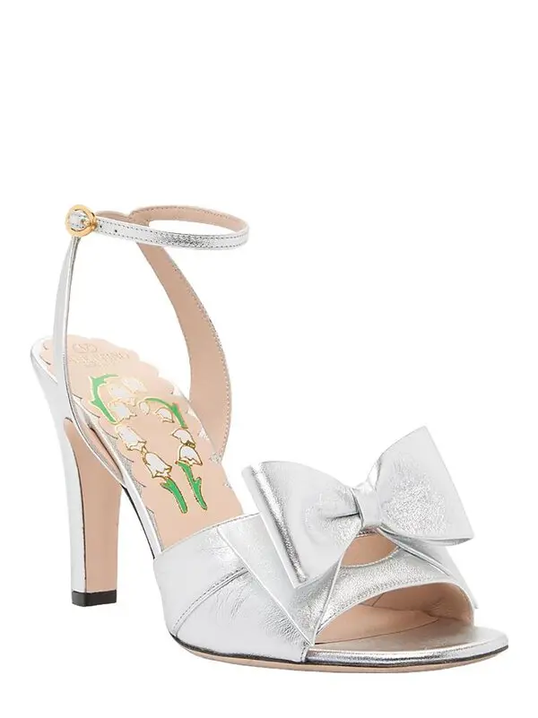 Valentino Garavani Bow Sandals - Silver